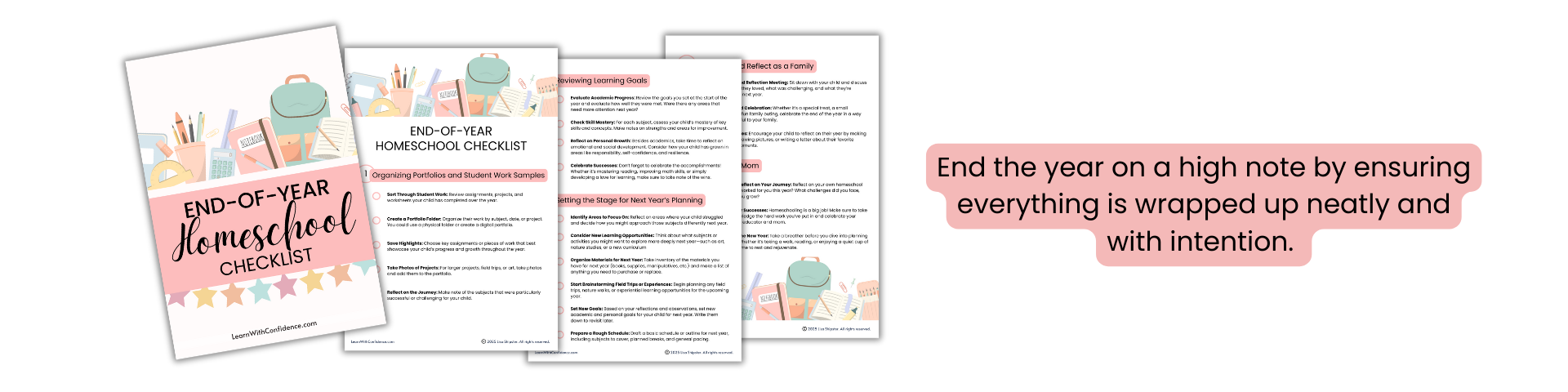 End of Year Homeschool Checklist